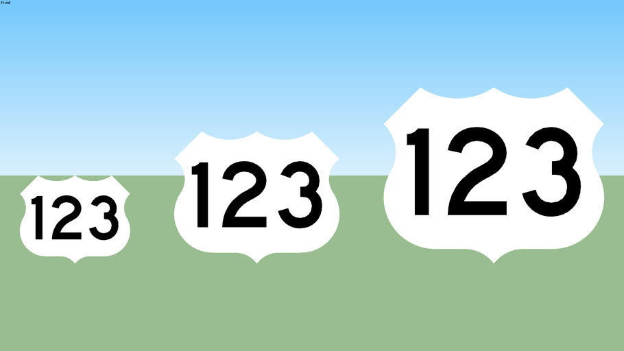 U.S. 123 Sign | 3D Warehouse