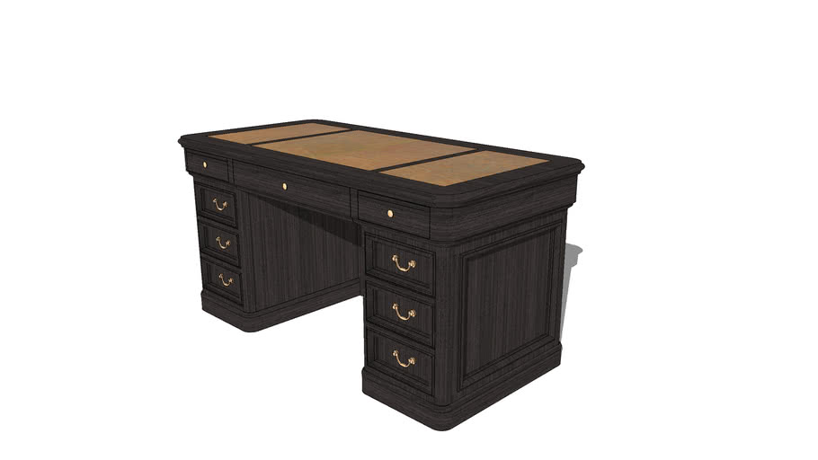 Hekman Junior Solid Wood Executive Desk | 3D Warehouse