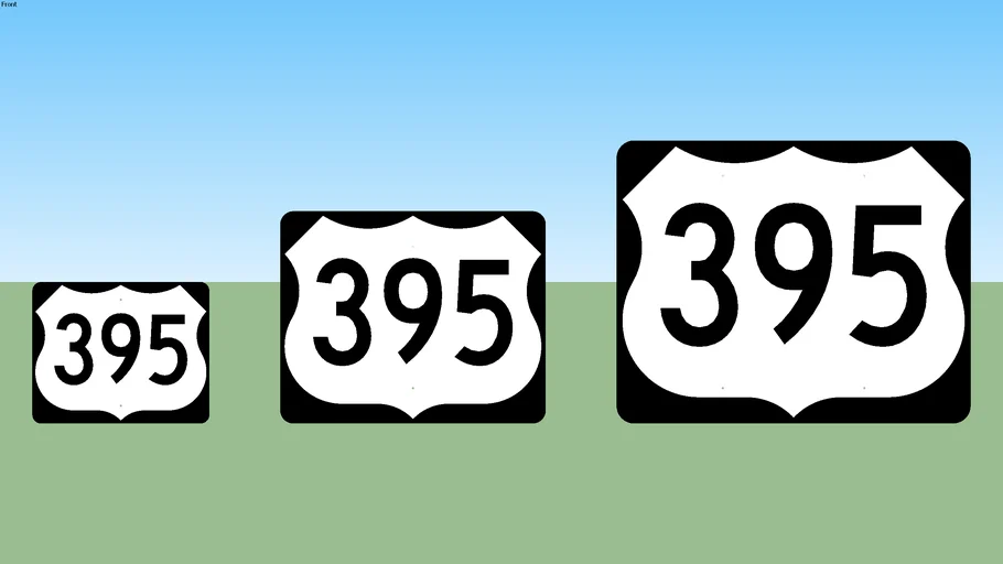 U.S. 395 Sign | 3D Warehouse