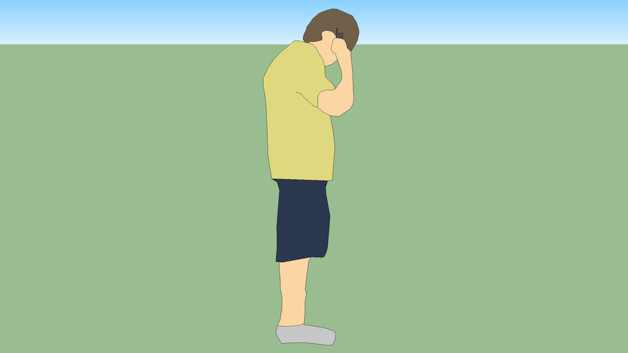 2D Man Talking on Cell | 3D Warehouse