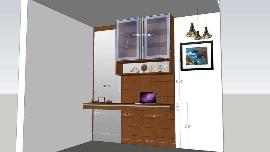 Study Table_Dressing unit | 3D Warehouse