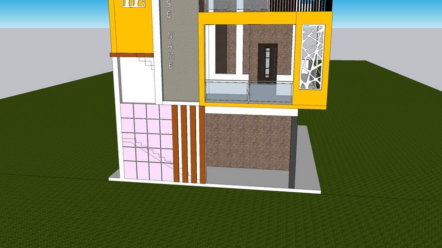 modern front elevation for residential building | 3D Warehouse