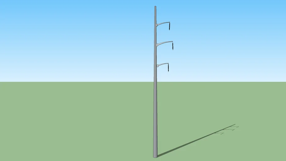 Round Transmission Pole | 3D Warehouse