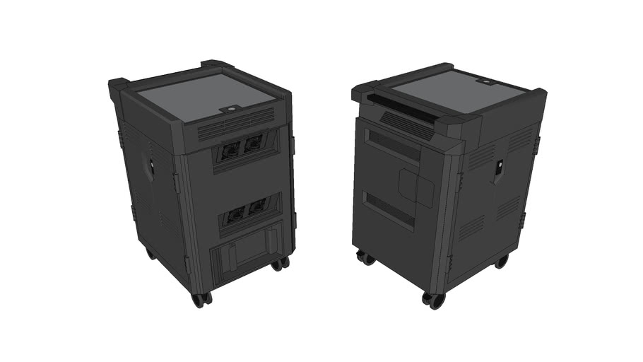 Ergotron 24-246-085 PS Laptop Management Cart Model by Pooh | 3D Warehouse