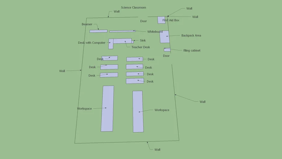 science classroom labeled | 3D Warehouse