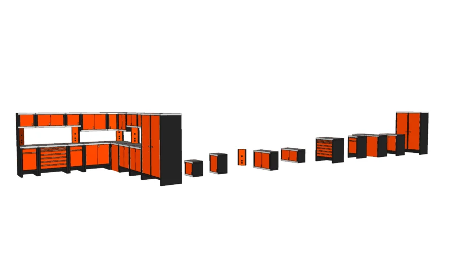 Hayley Garage Cabinets | 3D Warehouse