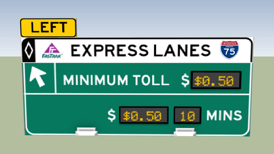 Express Lanes Sign | 3D Warehouse