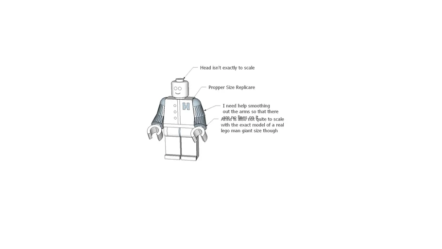 The Giant Lego Man Propper Lego Man Replicare Giant Size | 3D Warehouse