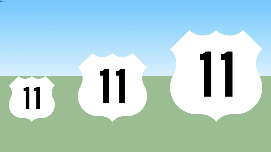 U.S. 11 Sign | 3D Warehouse