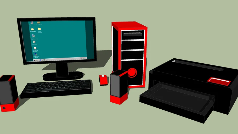 Computer Unit with speaker | 3D Warehouse
