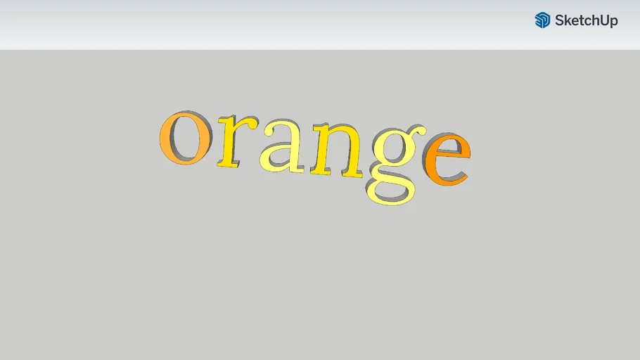 orange | 3D Warehouse