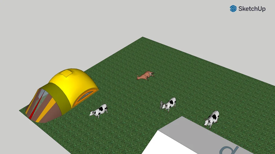 Cow And Tent | 3D Warehouse