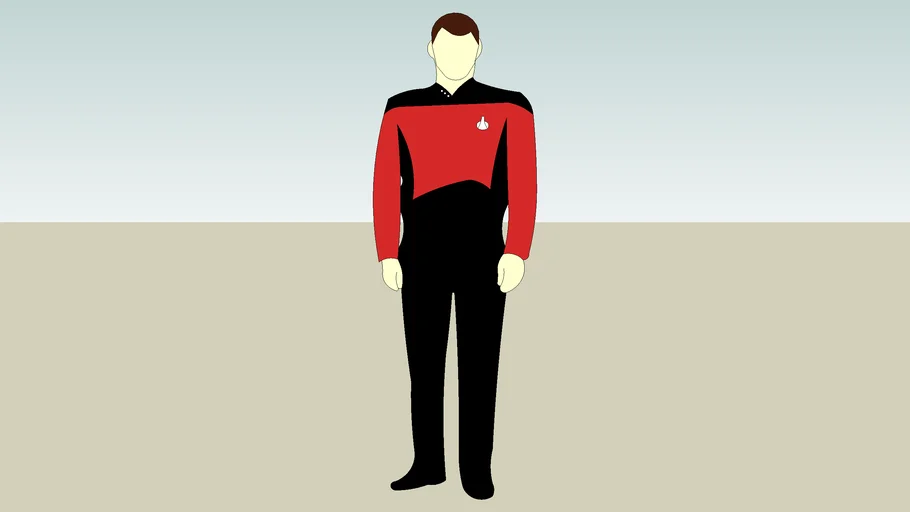 star trek commander Riker. no beard | 3D Warehouse