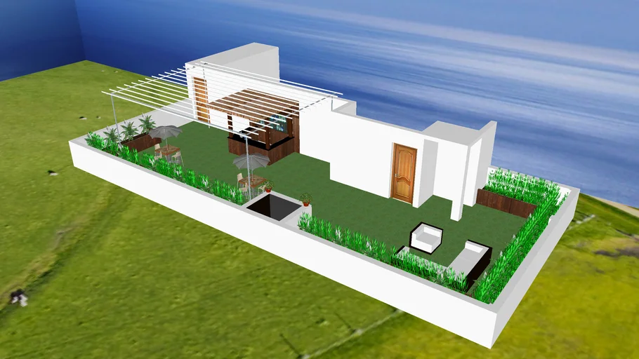 terrace garden with bar | 3D Warehouse