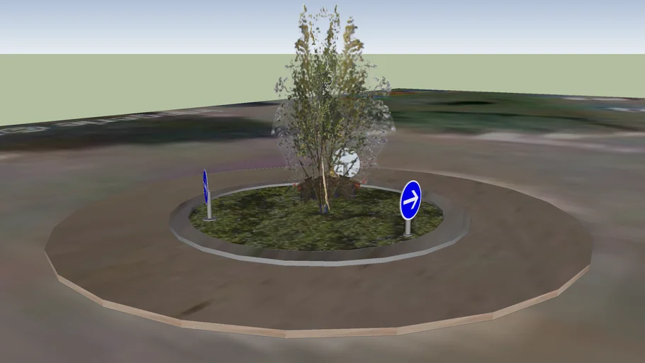 Rond point de la rue louis berguet à Seynod. | 3D Warehouse