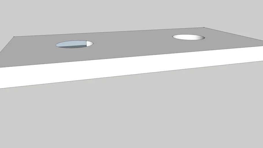 2 hole splice plate | 3D Warehouse