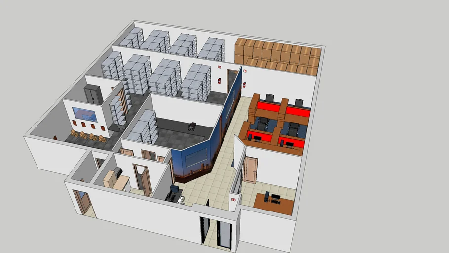 office Layout | 3D Warehouse