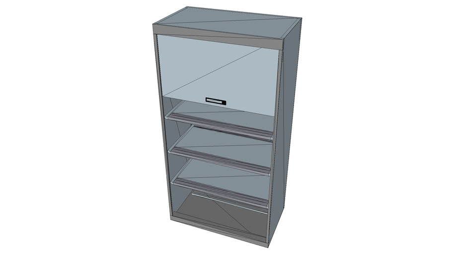 Roller Shutter Door Cabinet 1000 x 580 x 1950 | 3D Warehouse