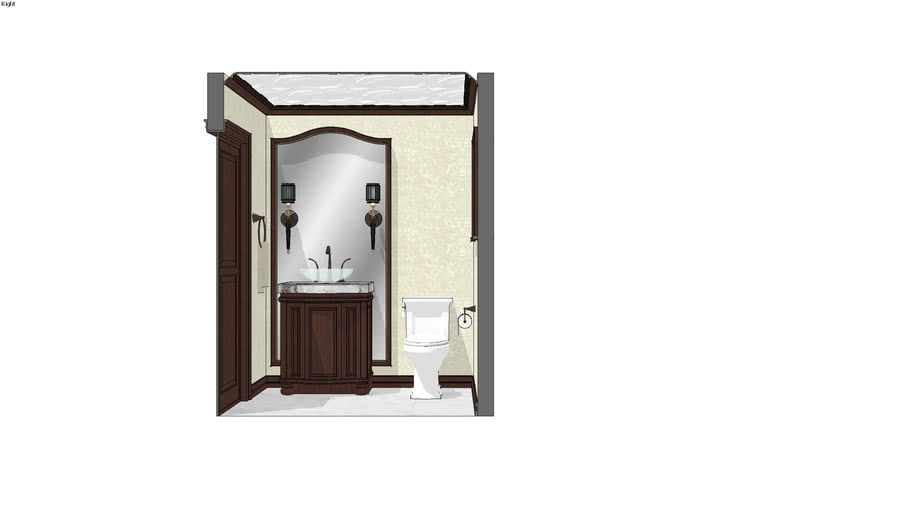 Traditional Powder Room | 3D Warehouse