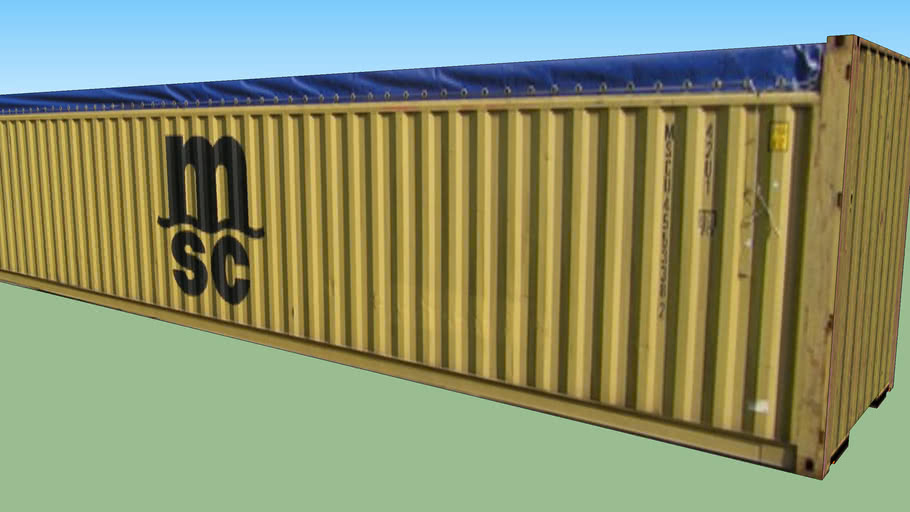 Msc Open Top Container 40' | 3D Warehouse