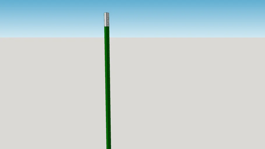6' Metal Studded TPost | 3D Warehouse