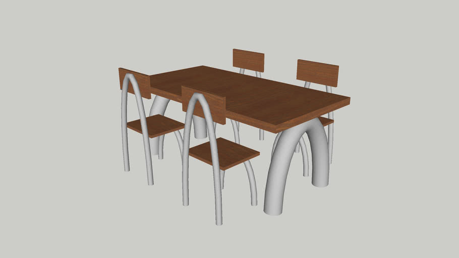 Arch Dining Set | 3D Warehouse