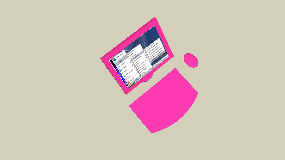 pink computer | 3D Warehouse