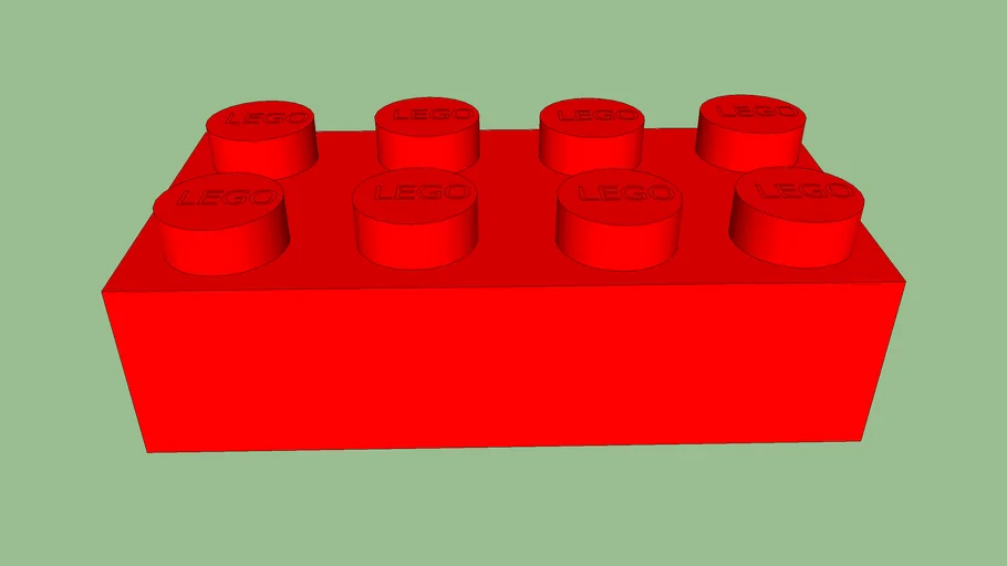 lego rectangle rouge | 3D Warehouse