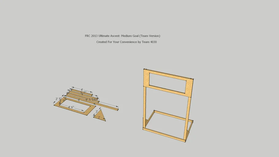 FRC 2013 Ultimate Ascent Middle Goal (Team Version) | 3D Warehouse