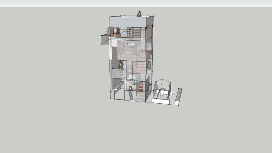 Small 3-story house | 3D Warehouse