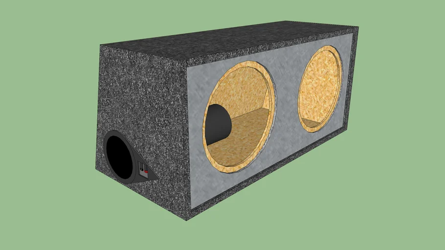 Dual ported 12 inch subwoofer box | 3D Warehouse