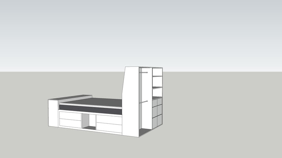 Queen Bed with Storage | 3D Warehouse