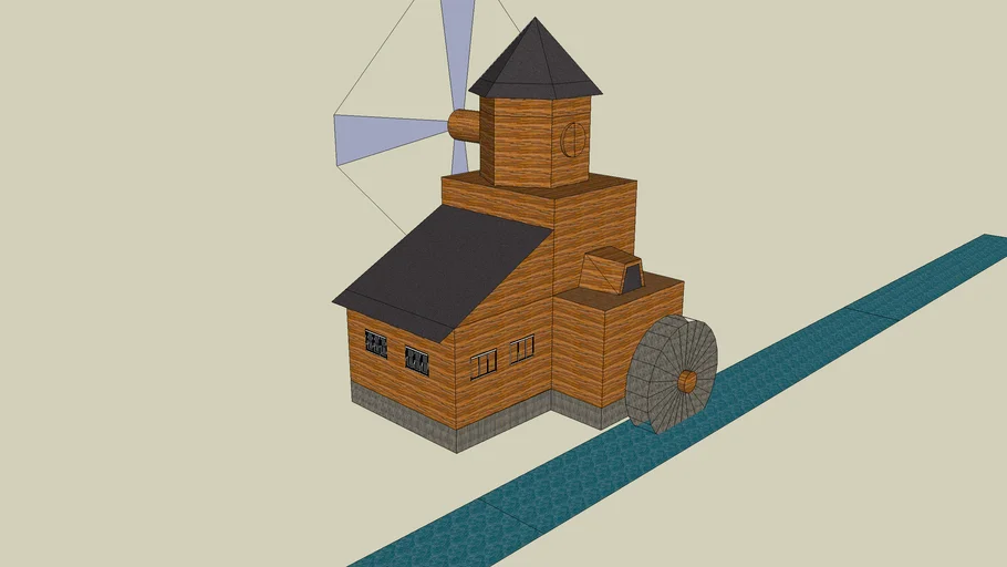 a wind/water mill | 3D Warehouse