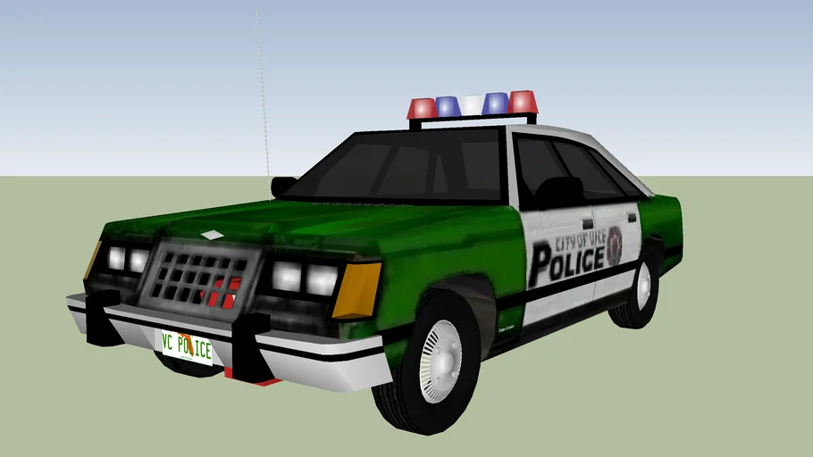1986 City of Vice Police Car Stripped | 3D Warehouse