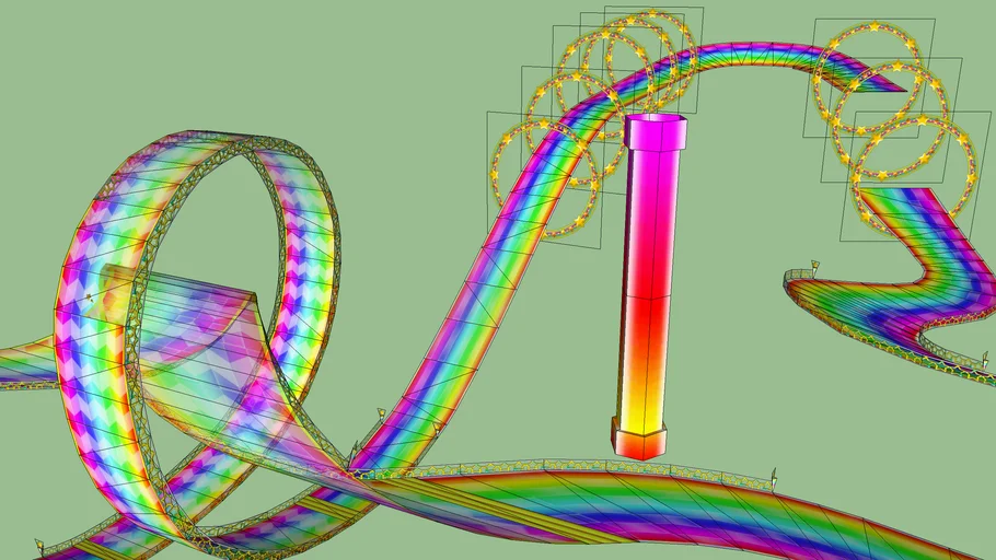 MKDS!! Rainbow Road course_model | 3D Warehouse