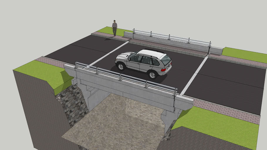 Concrete T Bridge | 3D Warehouse