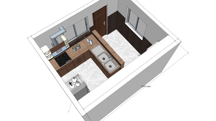 L shaped kitchen | 3D Warehouse