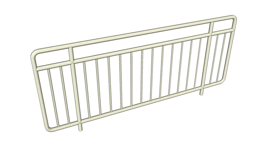 Security railing fence 4 ft. x 9 ft. | 3D Warehouse