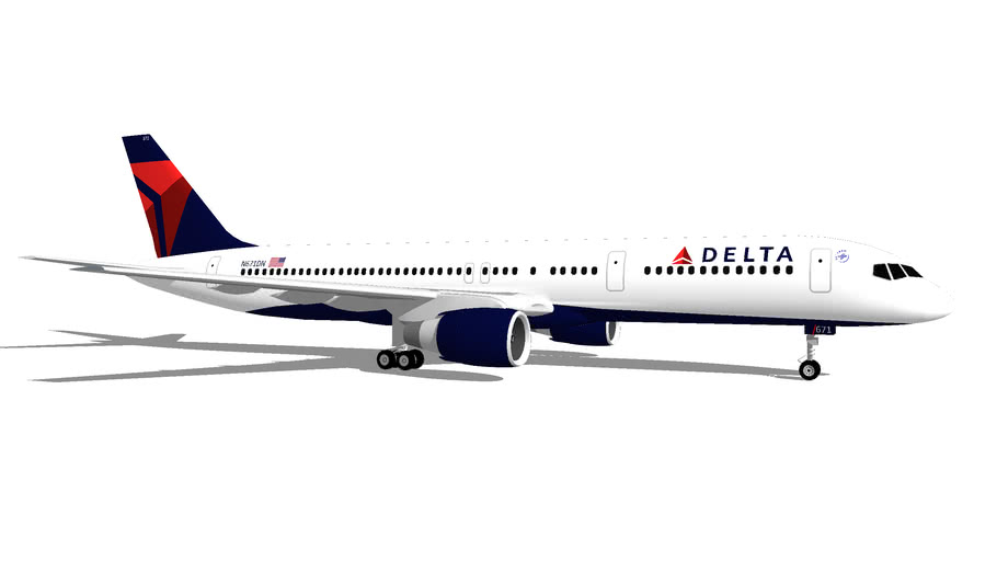 Delta Airlines Boeing 757-232 (2019) N671DN | 3D Warehouse