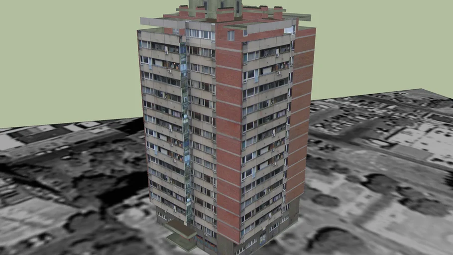 Blok 45, Jurija Gagarina br. 237, Novi Beograd | 3D Warehouse