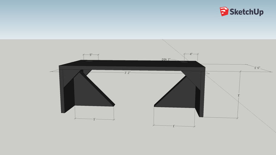 Angular TV Stand | 3D Warehouse