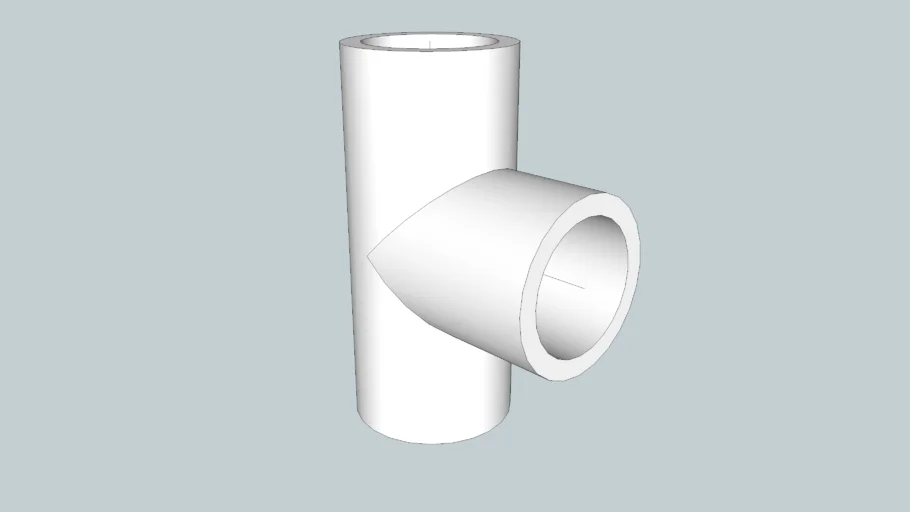 1/2 inch PVC Tee | 3D Warehouse