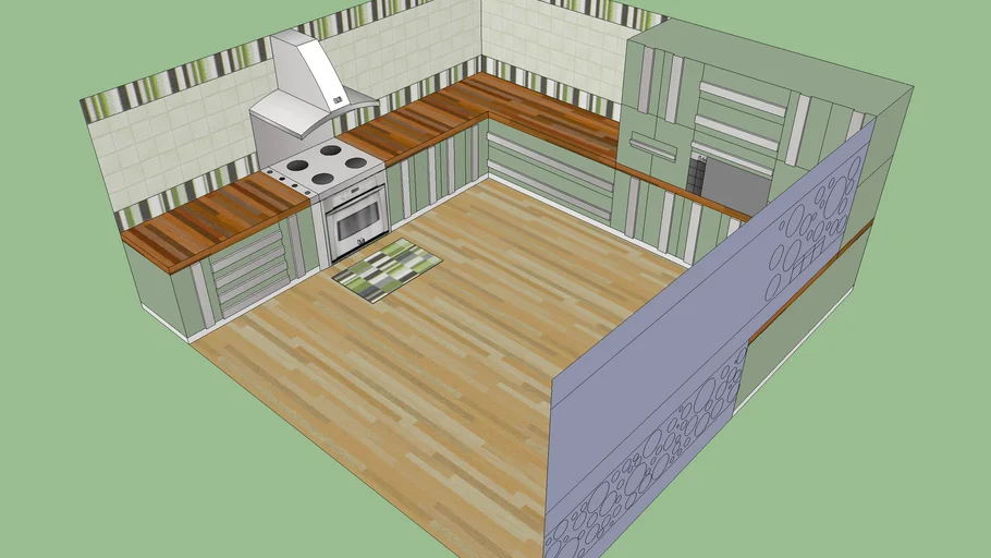 green kitchen 3 | 3D Warehouse