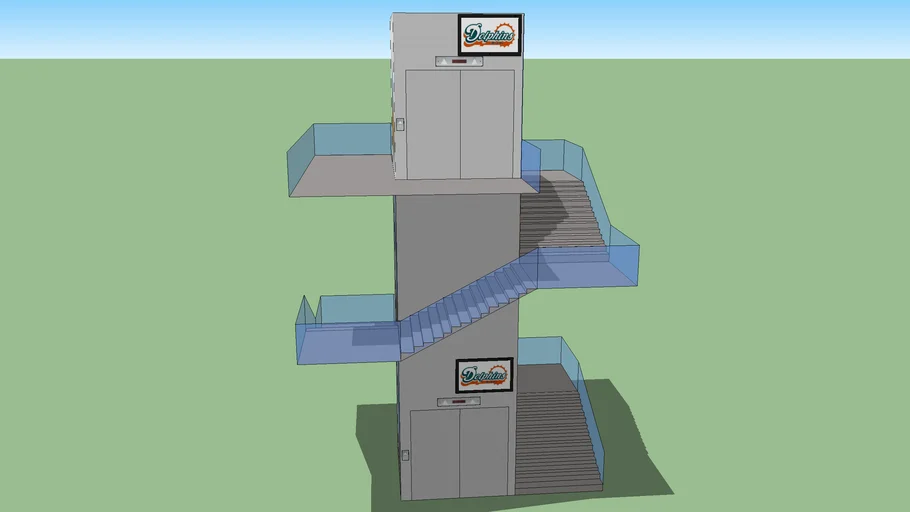 Stadium Elevator with Stairs | 3D Warehouse