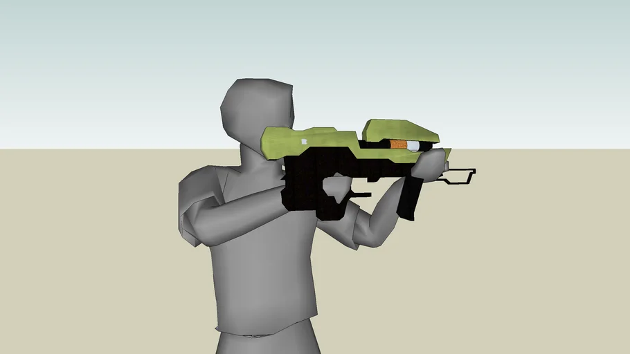 3d man holding spartan laser | 3D Warehouse