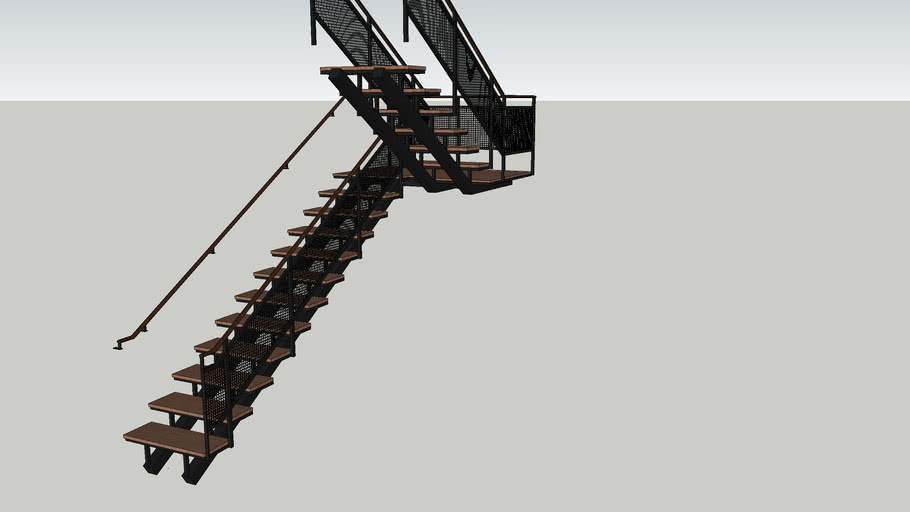 Steel Stair Industrial | 3D Warehouse