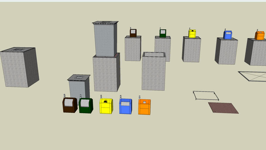 underground garbage containers | 3D Warehouse