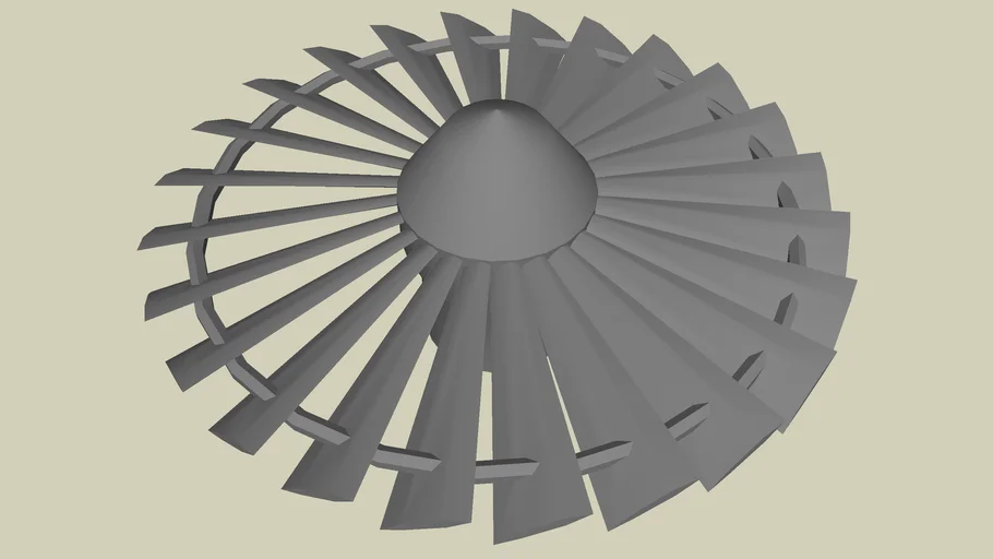 jet engine main fan | 3D Warehouse