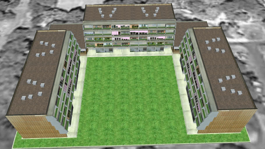 Blok 45, Nehruova br. 212, 214, 216, 218, 220, 222, Novi Beograd | 3D ...