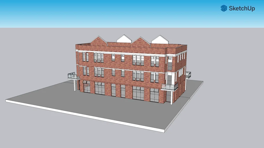 Commercial Building Mixed Use | 3D Warehouse